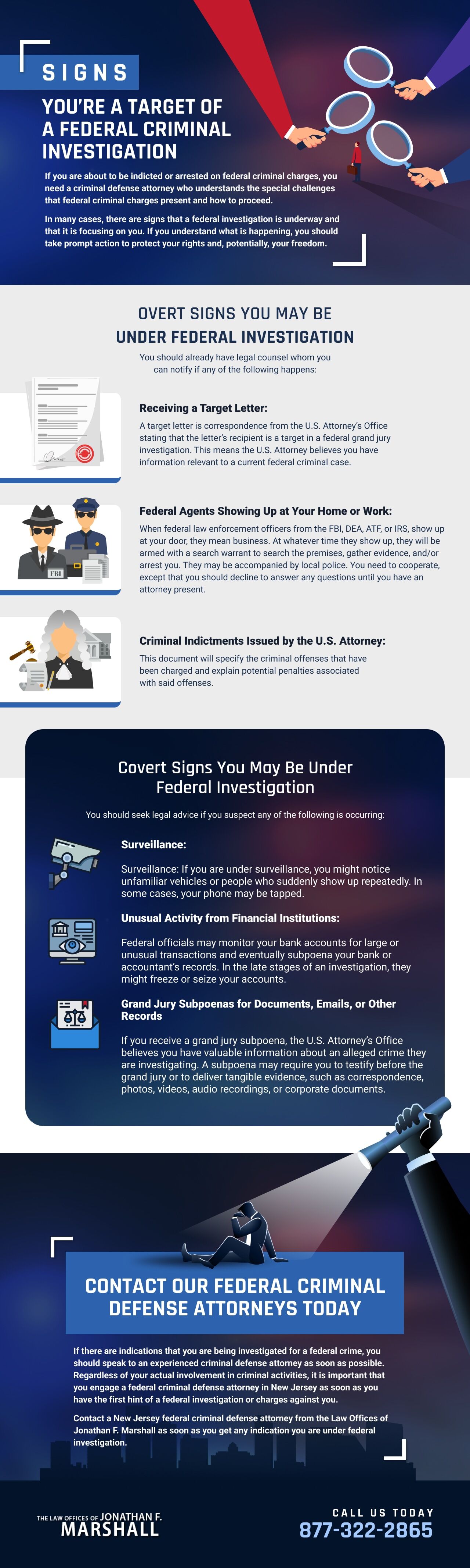 Signs of Being Under Federal Investigation | Federal Defense | Call